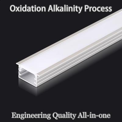 China Ultra-thin 7.5mm to 10mm Aluminum LED Profile Light with 6063-T5 Aviation Aluminum and High-transmittance PC Diffuser for Recessed Ceiling Lighting for sale