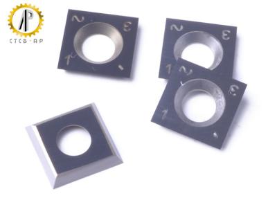 China Standard Square Woodworking Carbide Inserts TCT Reversible Knives 92.5HRA Hardness for sale