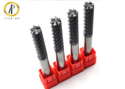 China 6 Flute Carbide Cobalt End Mills , Long Cutting Edge Hss End Mill Cutter for sale
