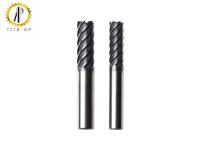 China HRC58 Nano Coated Tungsten Carbide End Mills With 6 Flute for sale