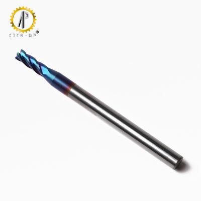 China 4 Flute Flat Bottom Carbide End Mill 60HRC For Metal Machining for sale