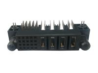 China Copper Alloy 4P+20S+4P Right Angled Power Supply Connector Male 400V 30A for sale