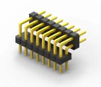 China 2.54mm Pitch Dual Row Male Pin Header Connector 4 to 80 Pin Through Hole for sale