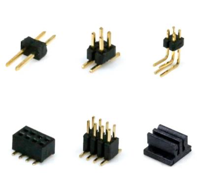 China 1mm Pitch Pin Header Connector 2 to 80 Pins Single Row PA6T UL94 V-0 Gold Plated for sale