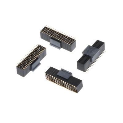 China SMT Dual Row 1.27mm Pitch Pin Header Connector Gold Plated 100V 1A for sale