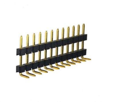 China 1.27mm Pitch THT Pin Header Connector PA6T LCP 2x2 to 2x50 Pins for sale