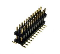 China 1.27mm Pitch THT Pin Header Connector PA6T LCP 2x2 to 2x50 Pins for sale