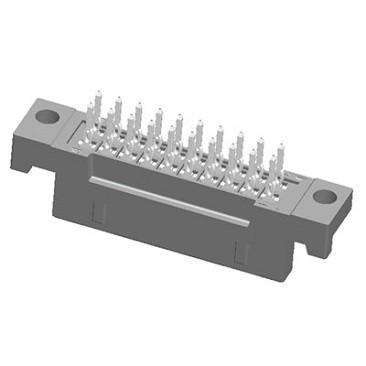 China Right Angle 3 Row Male DIN 41612 Connector 30 Pin 2.54mm Pitch Gold Plating for sale