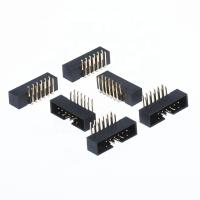 China 2.54mm Pitch Box Shrouded Header Connector 2x64 Pin SMT PA6T Gold Plated for sale