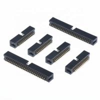 China 2.54mm Pitch Box Shrouded Header Connector 2x64 Pin SMT PA6T Gold Plated for sale