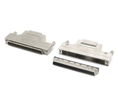 China 1.27mm Pitch HPDB Type Male SCSI 100pin Connector Metal Shell Solder for sale