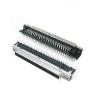 China 1.27mm Pitch PBT GF30 PCB Female Servo Connector Gold Plated 14-100 Pin Right Angle for sale