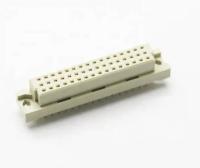 China DIN 41612 PCB Connector 2.54mm Pitch 32 48 96 Pin Socket Header PBT Gray for sale
