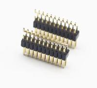China Dual Row 1.27mm Pin Header SMD Right Angle PA6T 2.0mm Height 02-50P for sale