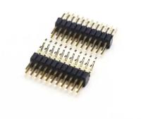 China Dual Row 1.27mm Pin Header SMD Right Angle PA6T 2.0mm Height 02-50P for sale