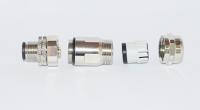 China M12 X-Coding 8 Pin Metal Crimp Shielded Male Connector IP67 Waterproof 60V for sale