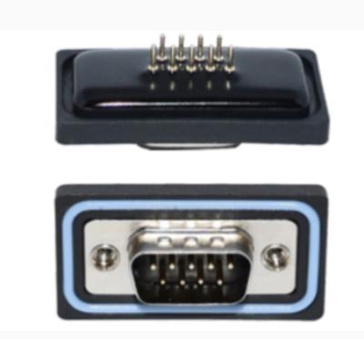 China D-Sub 9 Pin Male Panel Mount PCB Waterproof Connector IP67 300V 5A for sale