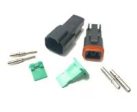 China Deutsch DT Series 2 Way Waterproof Automotive Connector 13A 24V IP67 for sale