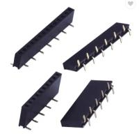 China 2.54mm Pitch 3.0 AMP Female Header Single Row SMT PA6T Black Connector for sale