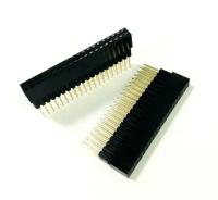 China Pitch 2.54mm Pin Header Female PCB Board Socket 2x20 Stacking Header for sale