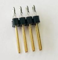 China 3A PBT Black Press Fit Pin Header Connector 2.54mm Pitch Single Row ROHS for sale