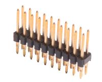 China 3A PBT Black Press Fit Pin Header Connector 2.54mm Pitch Single Row ROHS for sale