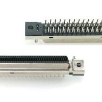 China 1.27mm Pitch 36 Pin MDR SCSI Female Connector Right Angle PCB Zinc Alloy Shell for sale