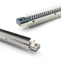 China 1.27mm Pitch 36 Pin MDR SCSI Female Connector Right Angle PCB Zinc Alloy Shell for sale
