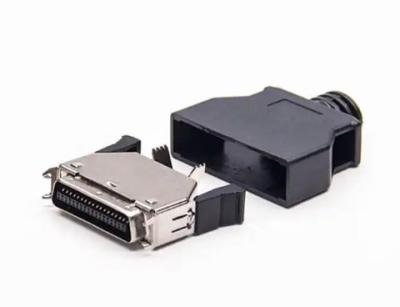 China Phosphor Bronze SCSI MDR 26 Pin Male Industrial Connector Gold Flash 1.27mm Pitch for sale