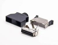 China Phosphor Bronze SCSI MDR 26 Pin Male Industrial Connector Gold Flash 1.27mm Pitch for sale