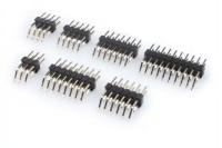 China 2.54mm 1.27mm Straight Round 4 Pin Header Connector 2-40pin Single Dual Row PBT PA6T for sale