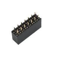 China High Temperature Female Header Connector 2.0mm 2.54mm Dual Row Right Angle PA6T Black for sale