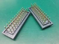 China 4.0mm Pitch 3 Row Male Pin Header Connector 35 Pin ECU Round Pin PBT for sale