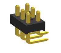 China 3.96mm Pitch Right Angle Pin Header Connector PA6T Gold Plated 7A 250V for sale
