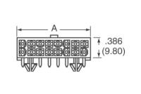 China 4.14mm Wire to Board Connector Header Wafer RA Right Angled Dual Row 9A 500V for sale