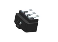 China 8.9mm Pitch Wire to Board Wafer Connector Right Angled 4pin 6pin Black PA66 25A 250V for sale