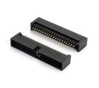 China 2.54mm Pitch 40 Pin Box Header Connector Dual Row Straight PCB Header Male Shrouded for sale