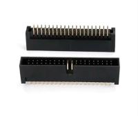 China 2.54mm Pitch 40 Pin Box Header Connector Dual Row Straight PCB Header Male Shrouded for sale
