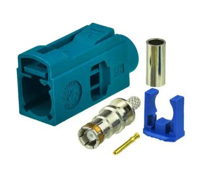 China Fakra Z Type Female Jack Crimp Connector Waterblue 50 Ohm for GPS DAB Satellite Radio Antenna for sale