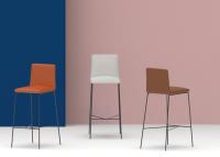 China Modern Home Bar Stool Chair PU Leather Bar Stools 65cm Black Leg Counter Stools for sale