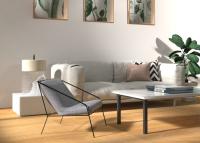 China Gray Living Room Modern Accent Chairs With Metal Leg And Linen Upholstery Seat for sale
