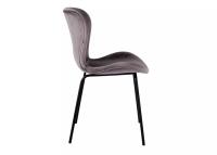 China Grey And Black Velvet Comfortable Dining Room Chair Set Of 2 for sale