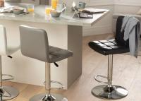China Upholstery Swivel Adjustable Height Bar Stool Polished For Kitchen for sale