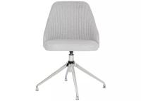 China Home Use Computer High Back Chair Swivel With Linen Grey Color for sale