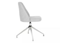 China Home Use Computer High Back Chair Swivel With Linen Grey Color for sale