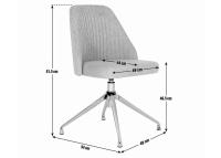 China Home Use Computer High Back Chair Swivel With Linen Grey Color for sale