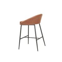 China Vintage Fabric Adjustable Kitchen Stools With Backs Black Steel Leg With Padded Seat With Footrest for sale
