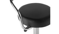 China Round Adjustable Padded Counter Top Bar Stools With Backs 58cm-80cm Height for sale