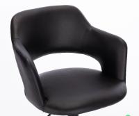 China Black Swivel Bar Stool Chairs Piston Kitchen Pub Counter Upholstered Stool for sale