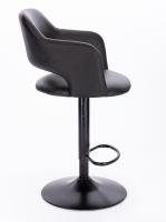 China Black Swivel Bar Stool Chairs Piston Kitchen Pub Counter Upholstered Stool for sale